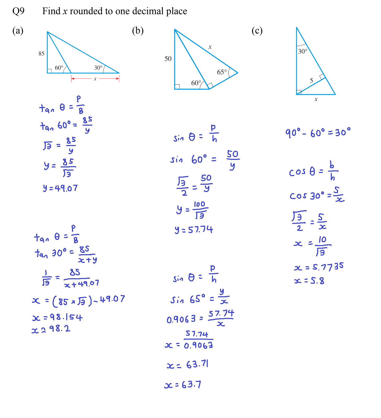 1.2 - Trigonometry of right triangles